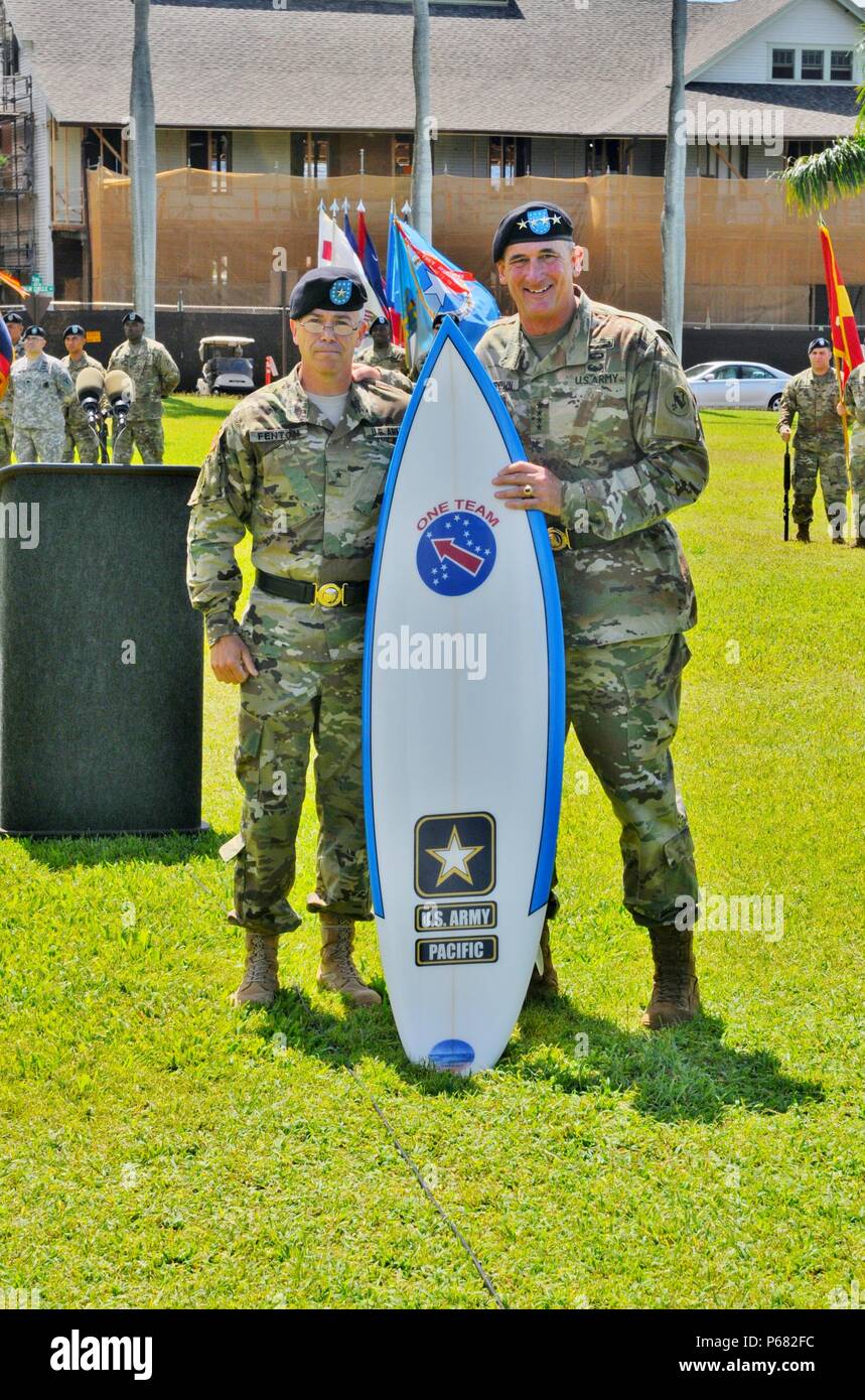 Brig. Gen. Bryan P. Fenton (left), outgoing assistant chief of staff of ...
