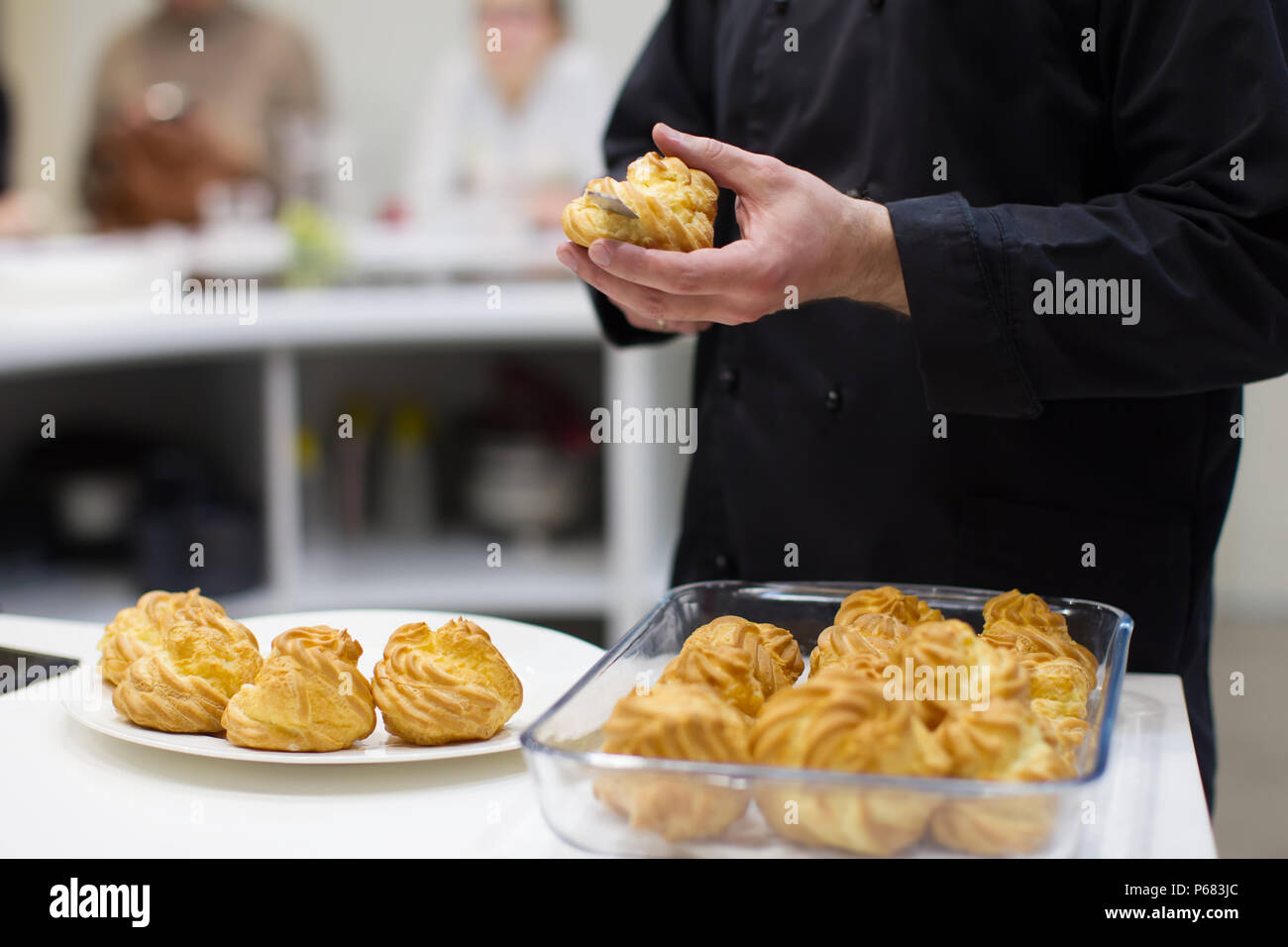 Closeup making eclairs hi-res stock photography and images - Alamy