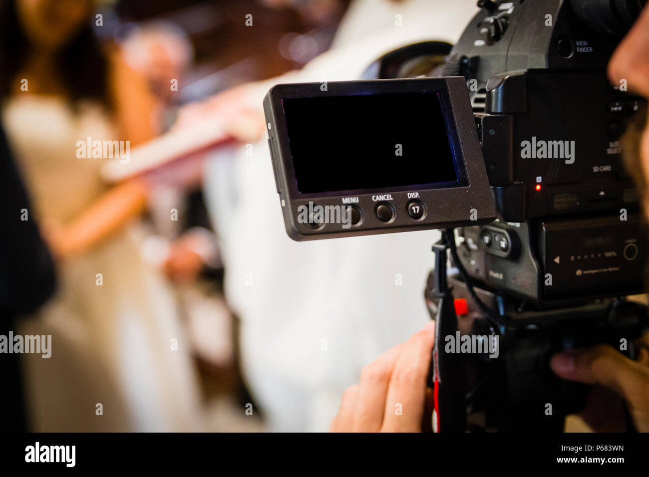 Hands using a smart phone in outdoor Stock Photo - Alamy