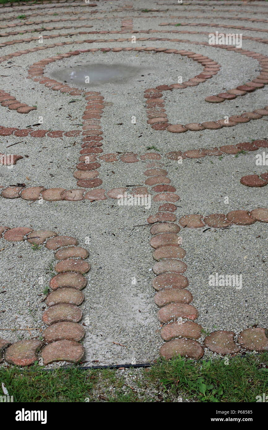 Ground labyrinth used for mediation and introspection Stock Photo - Alamy