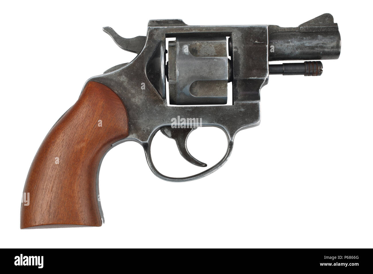 Revolver isolated on white background Stock Photo - Alamy