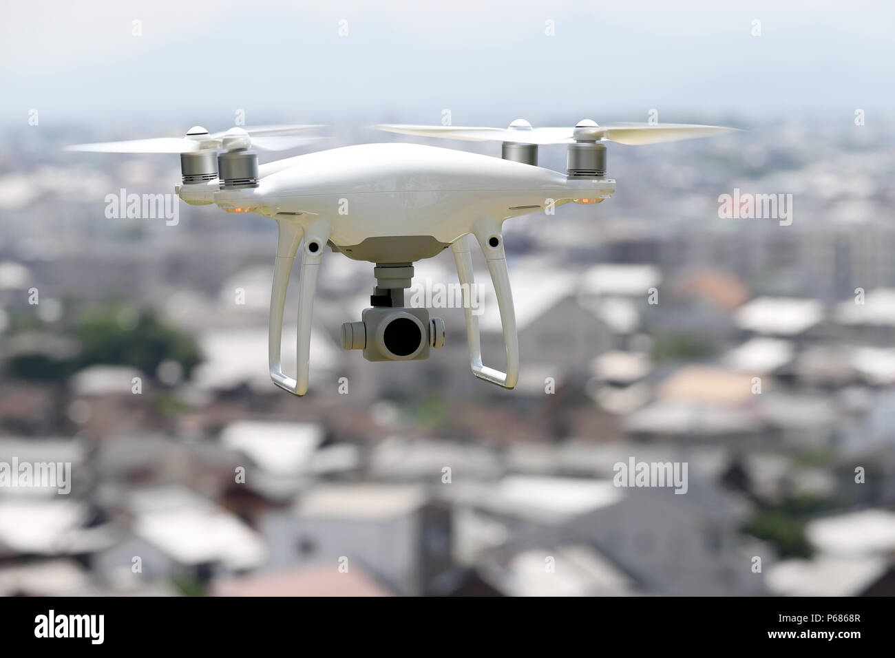 Aerial drone flying over building hi-res stock photography and images ...