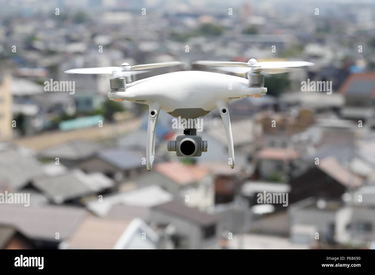 Aerial drone flying over building hi-res stock photography and images ...