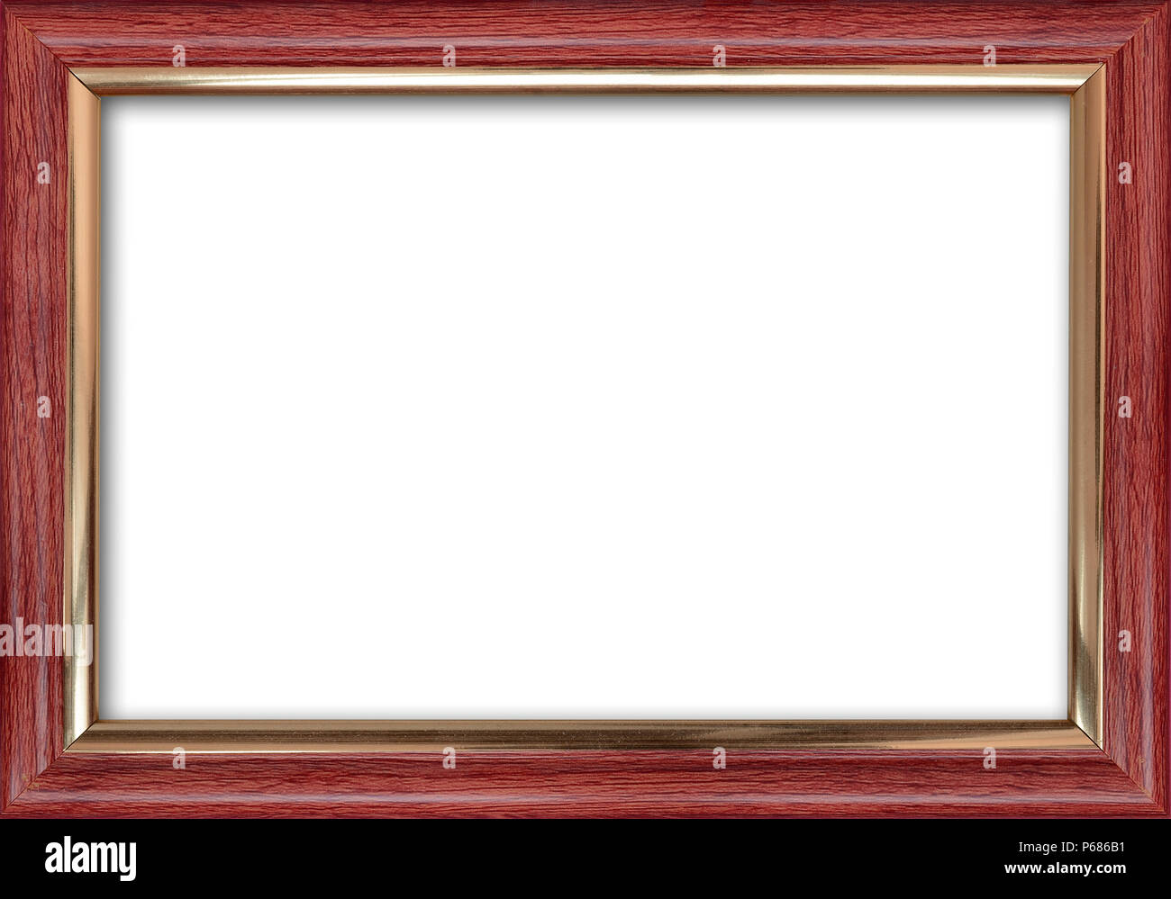Empty picture frame with a free place inside, isolated on white Stock ...