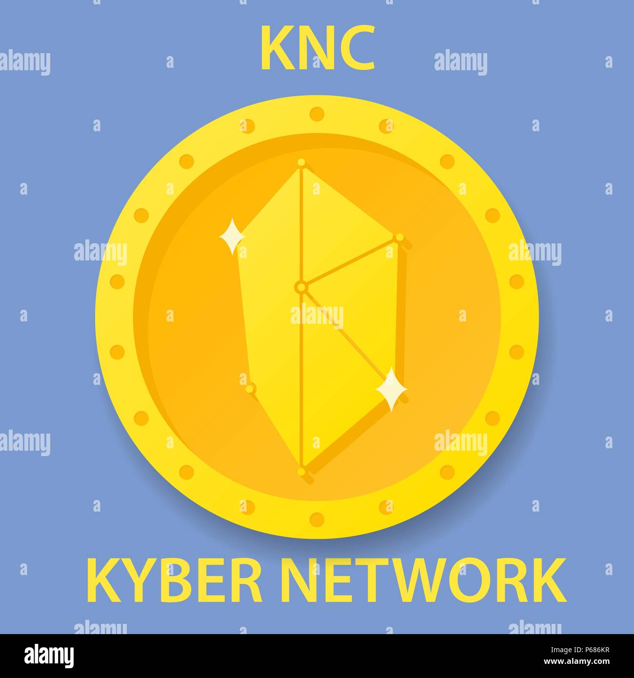 Kyber Network Coin cryptocurrency blockchain icon. Virtual electronic ... Kyber Network Coin cryptocurrency blockchain icon. Virtual electronic ...
