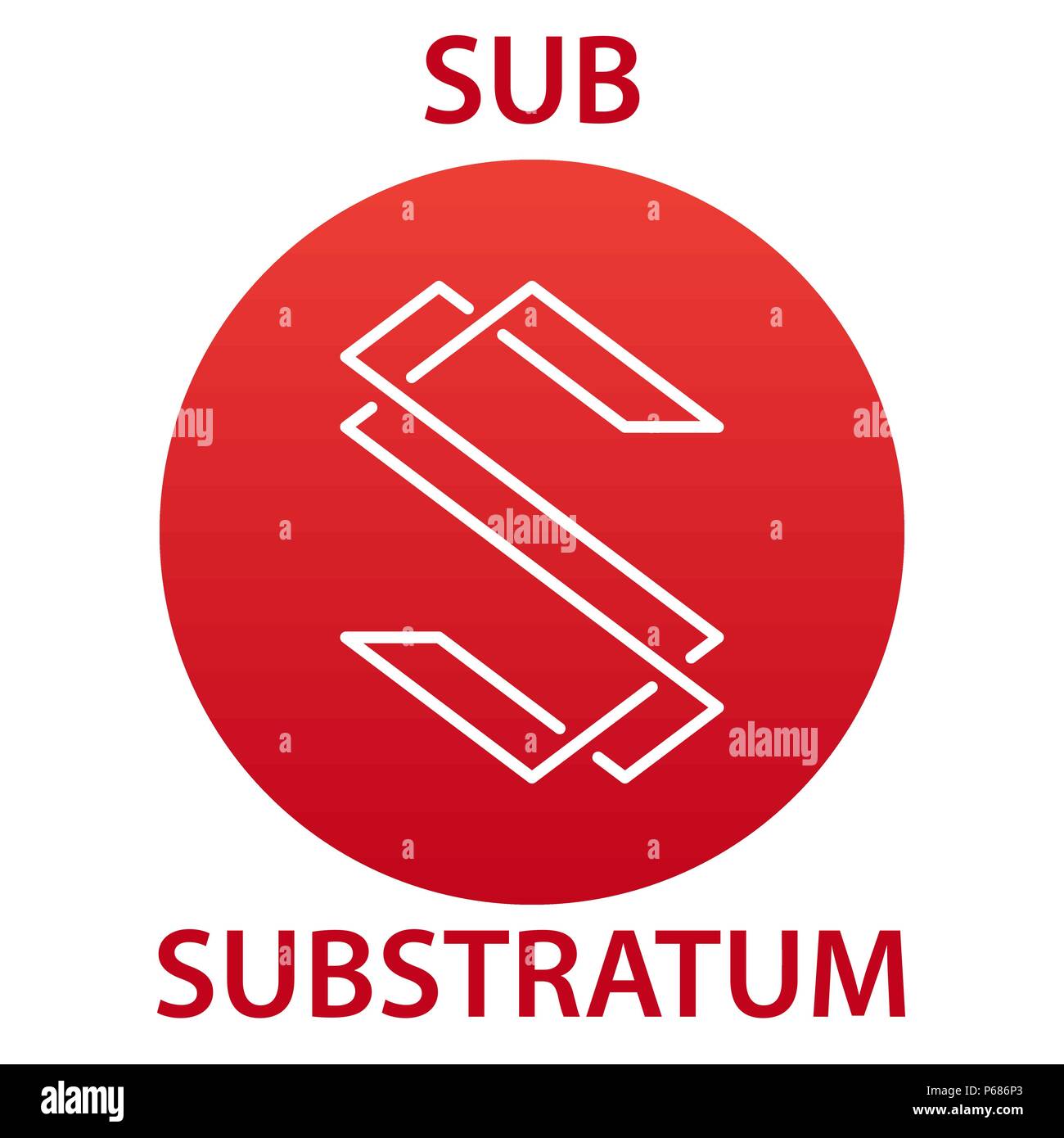 Substratum Coin cryptocurrency blockchain icon. Virtual electronic ...