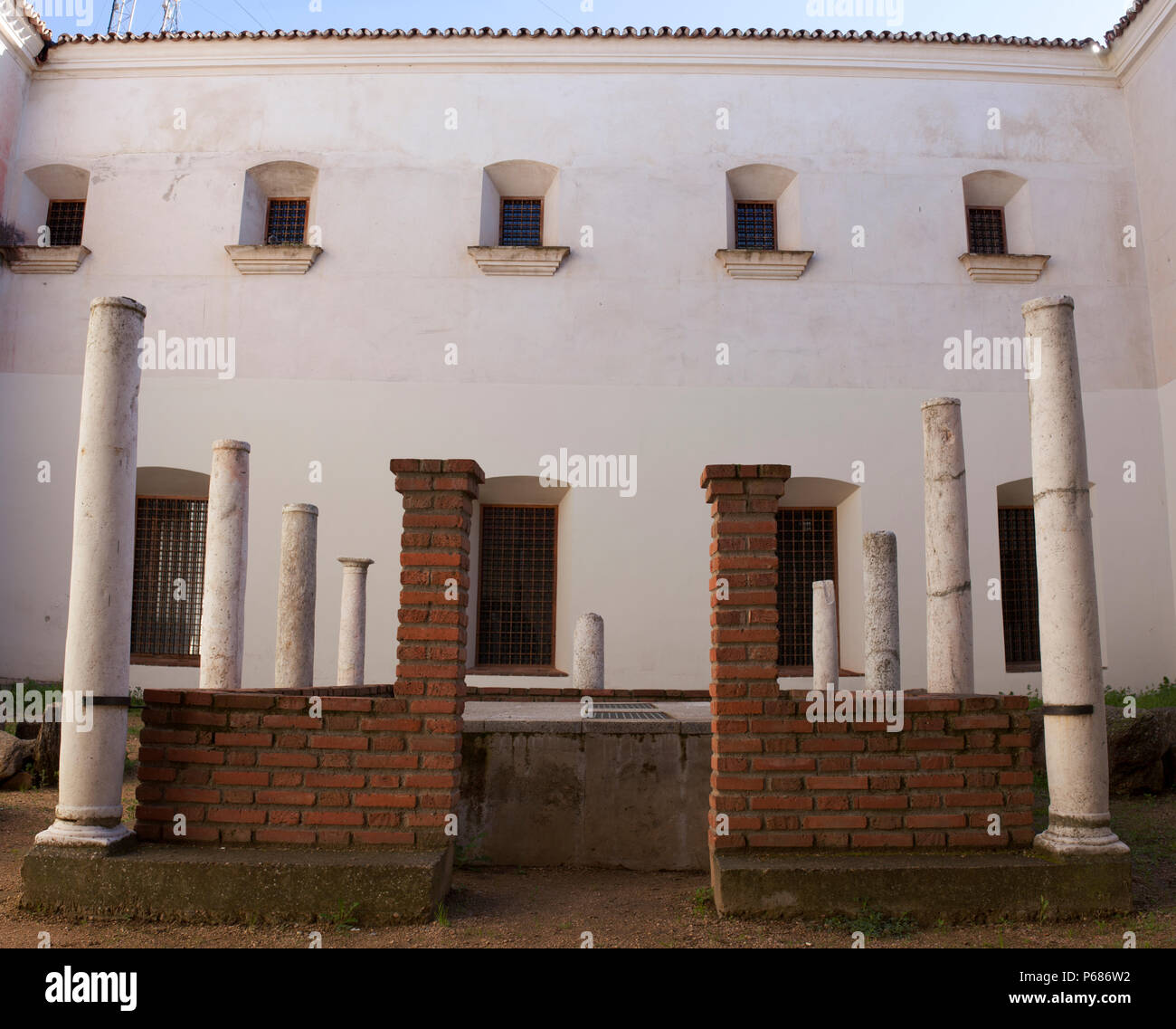 Roman peristylium ruins at Convent of San Antonio, Almendralejo ...