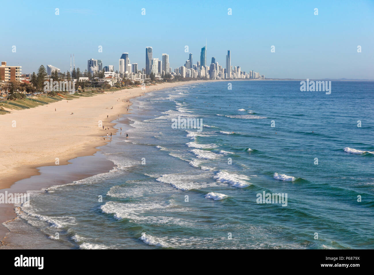 View north towards Surfer Paradise from Burleigh / Miami Beach - Gold ...