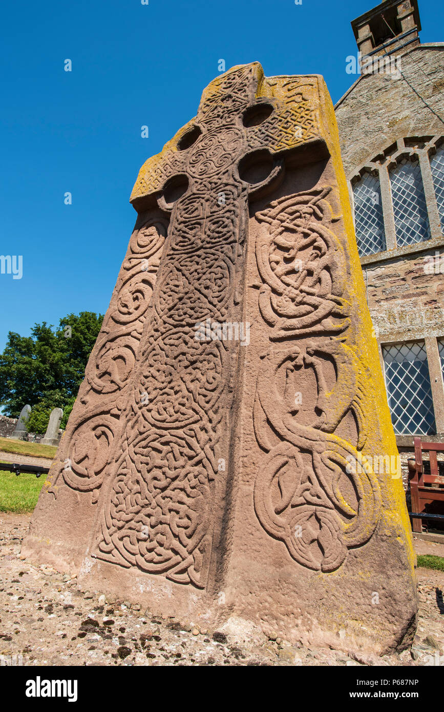 Carved pictish stone aberlemno scotland hi-res stock photography and ...