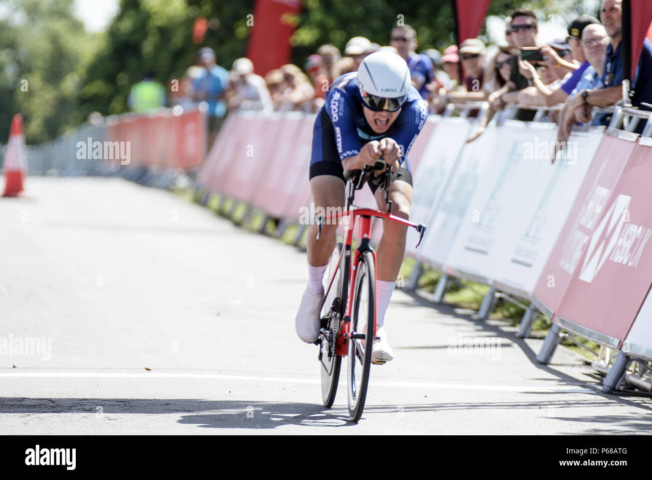 Northumberland, UK. 28th June, 2018. Charlie Tanfield of Canyon Eisberg ...