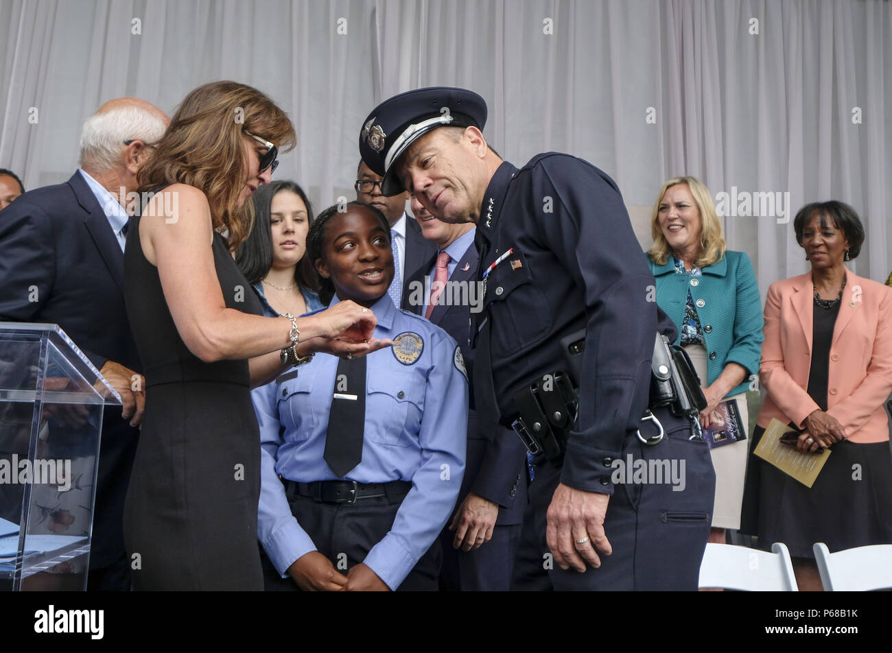 Los Angeles, California, USA. 28th June, 2018. Michel Moore has his ...