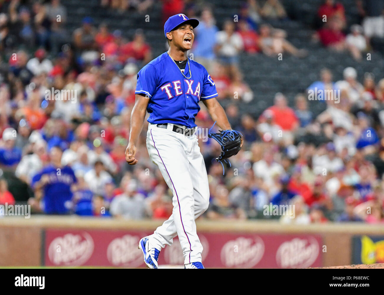 Jun 27, 2018: Texas Rangers relief pitcher Jose Leclerc #62 during an ...