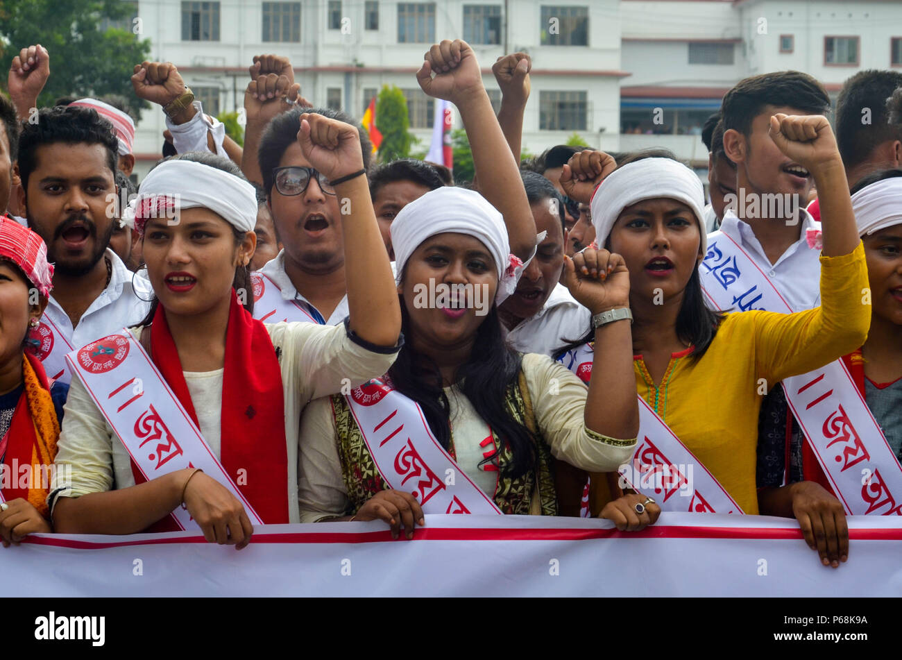 Guwahati, Assam, India – 29 June 2018. The All Assam Students' Union ...