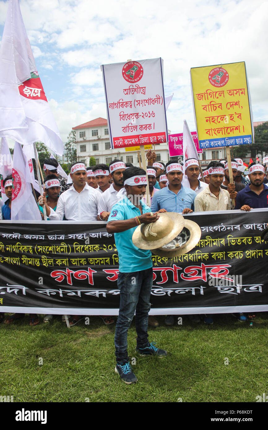 Guwahati, Assam, India – 29 June 2018. The All Assam Students' Union ...