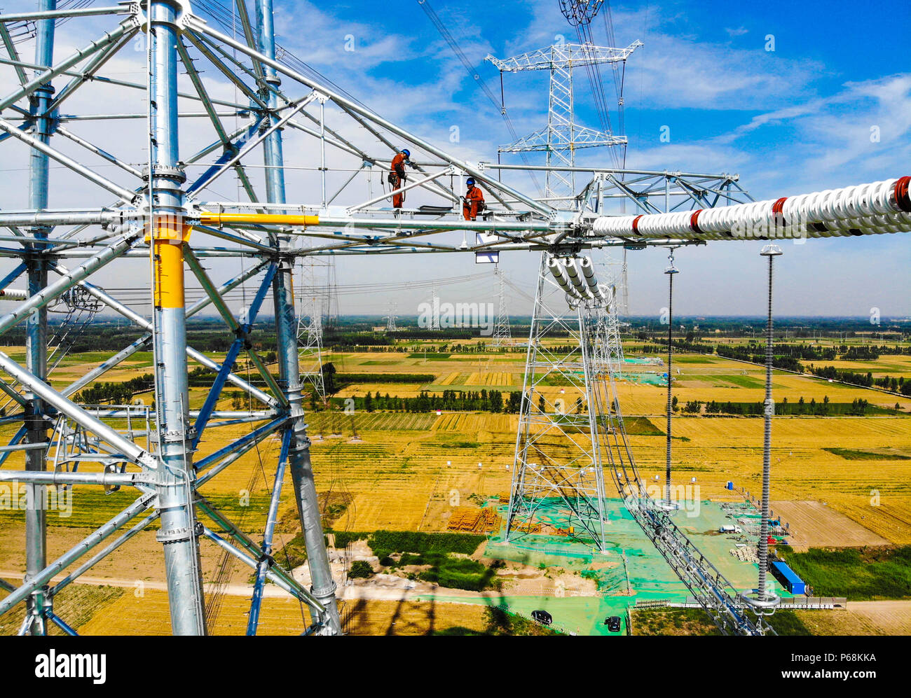 Power grid construction hi-res stock photography and images - Alamy
