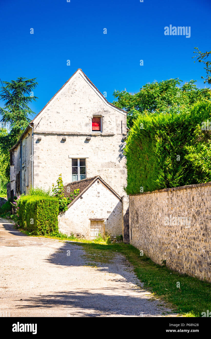 Medieval buildings, now used as houses and businesses in Provins ...
