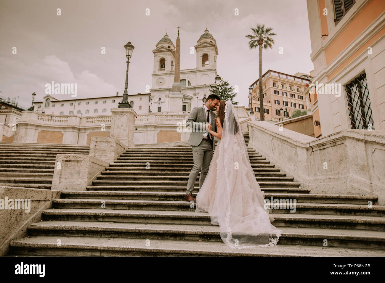 Wedding rome italy steps hi-res stock photography and images - Alamy