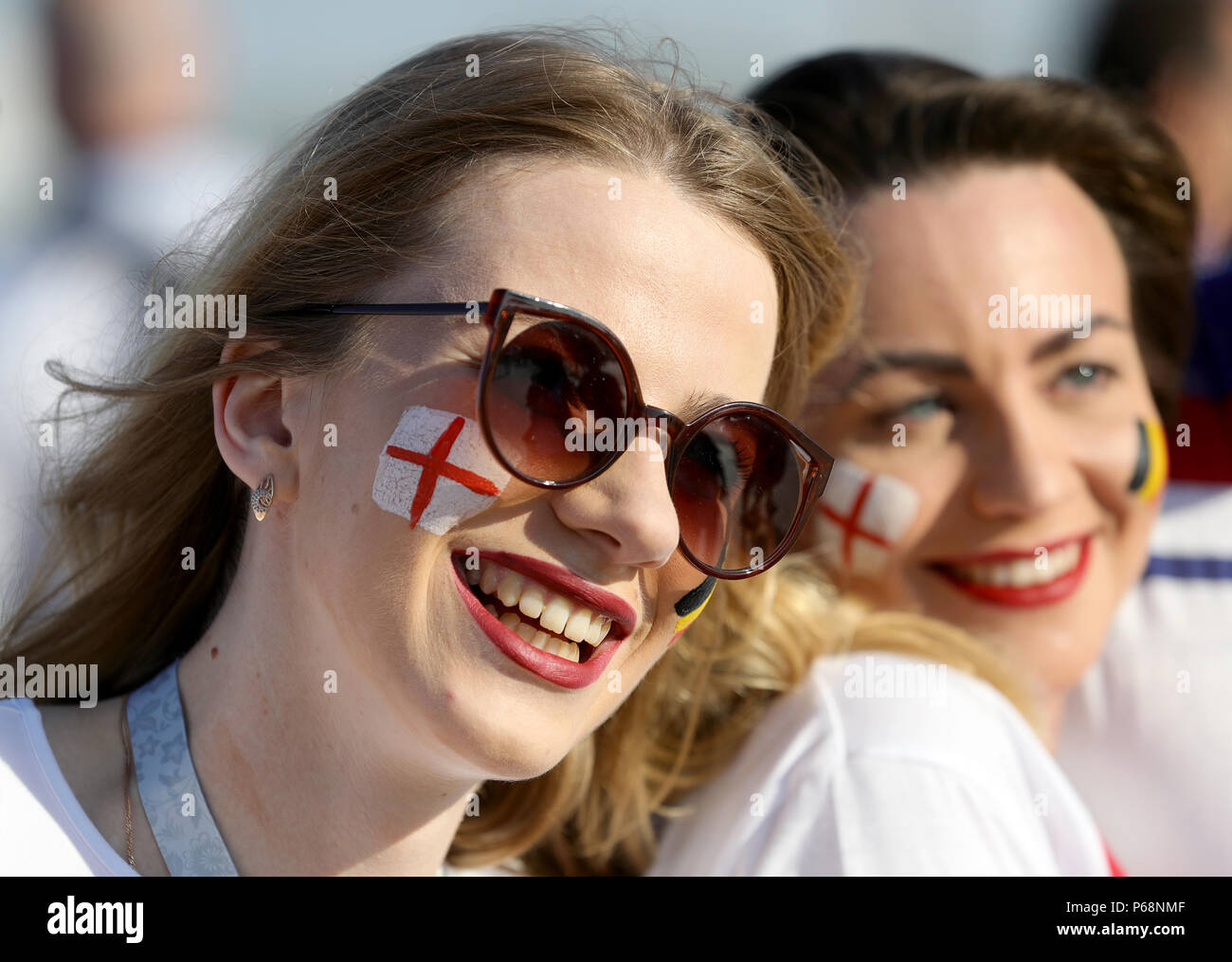 Fans of England outside the ground before the FIFA World Cup Group G ...