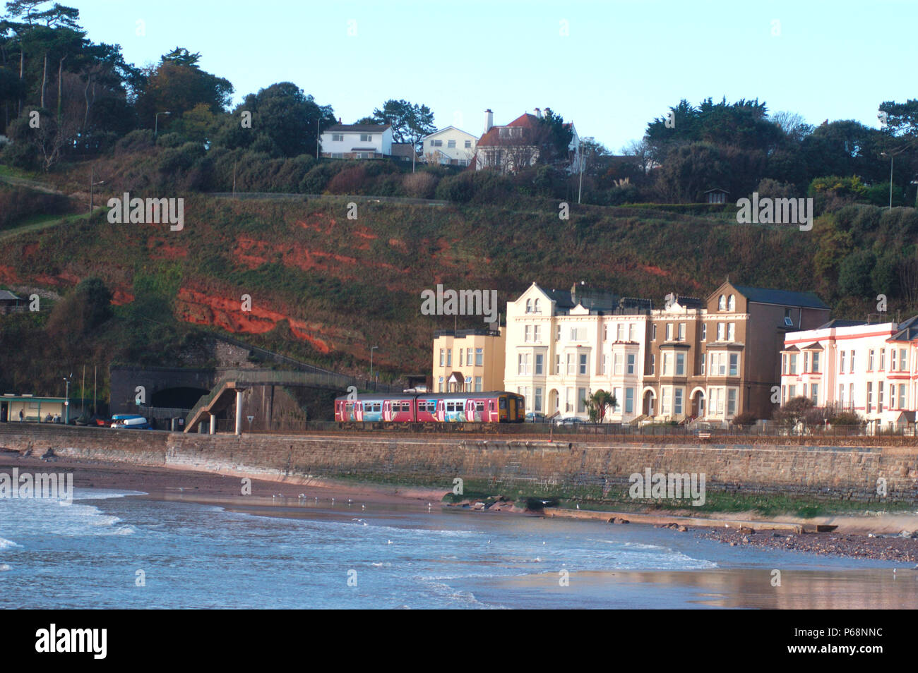 The Great Western Railway. A Wessex Trains DMU approaches Dawlish with ... The Great Western Railway. A Wessex Trains DMU approaches Dawlish with ...