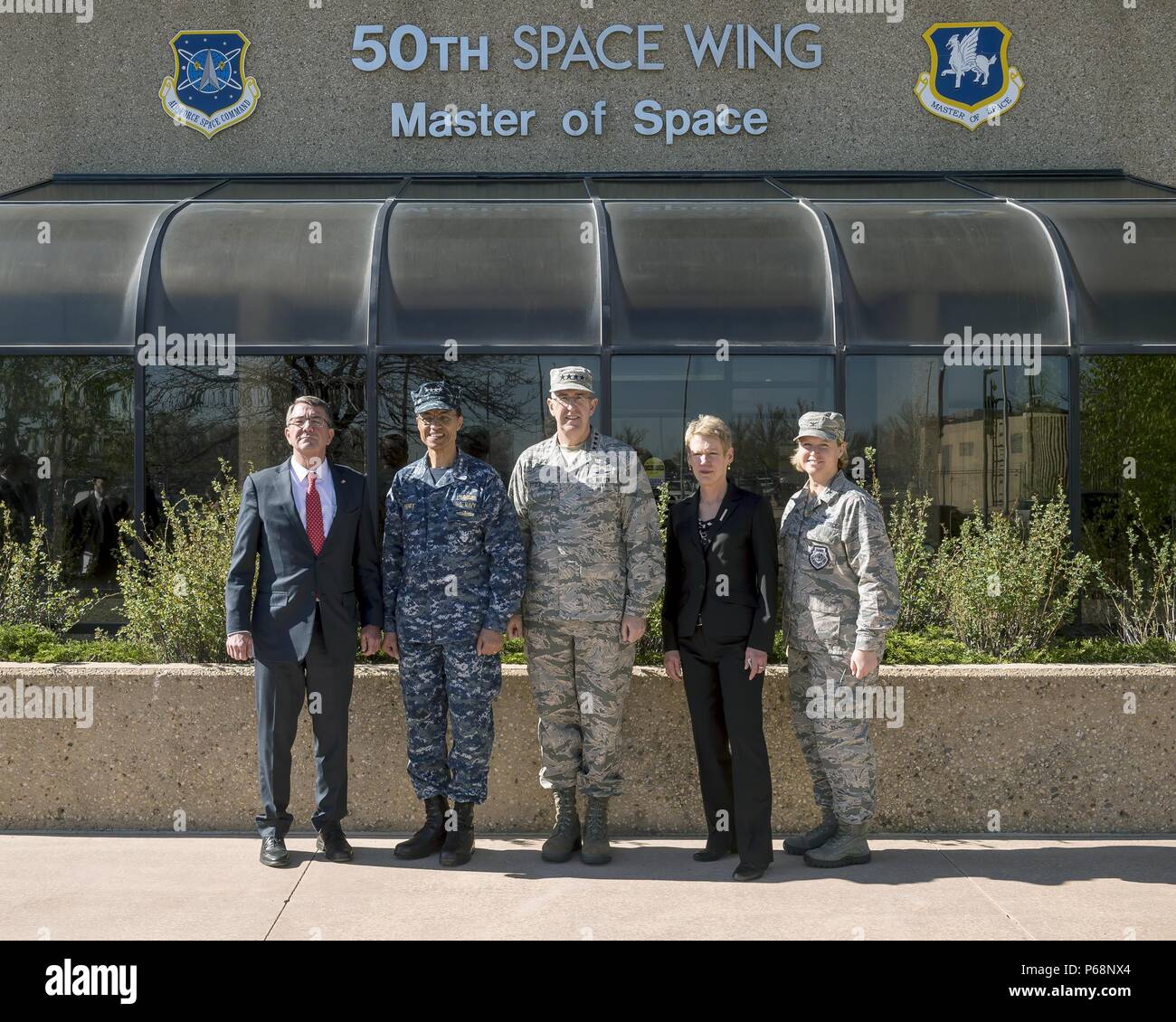 Defense Secretary Ashton Carter visits Schriever Air Force Base ...
