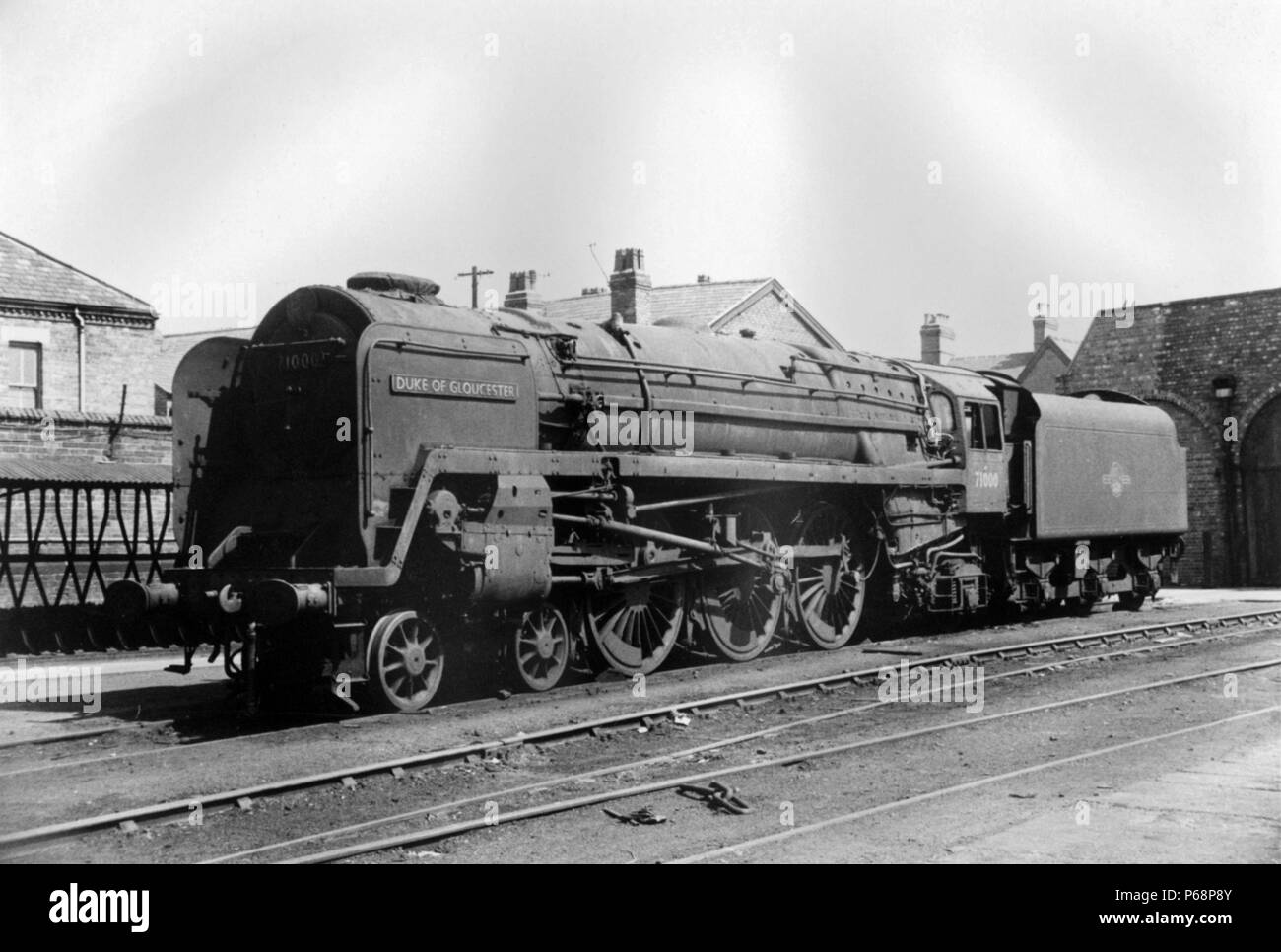 The solitary BR Standard Class 8 Pacific 'Duke Of Gloucester' stands ...