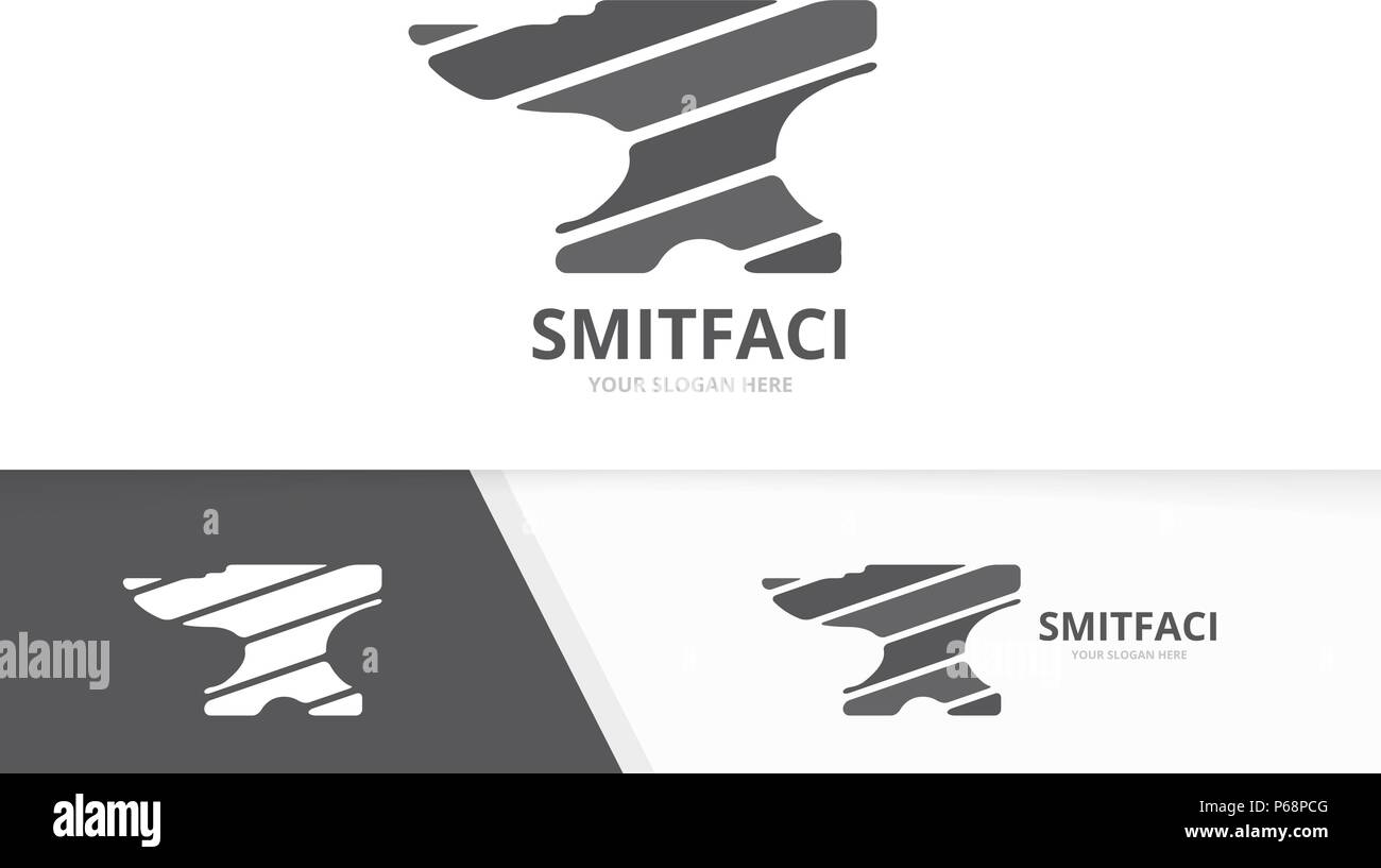 Vector smith logo combination. Blacksmith symbol or icon. Unique metal ...