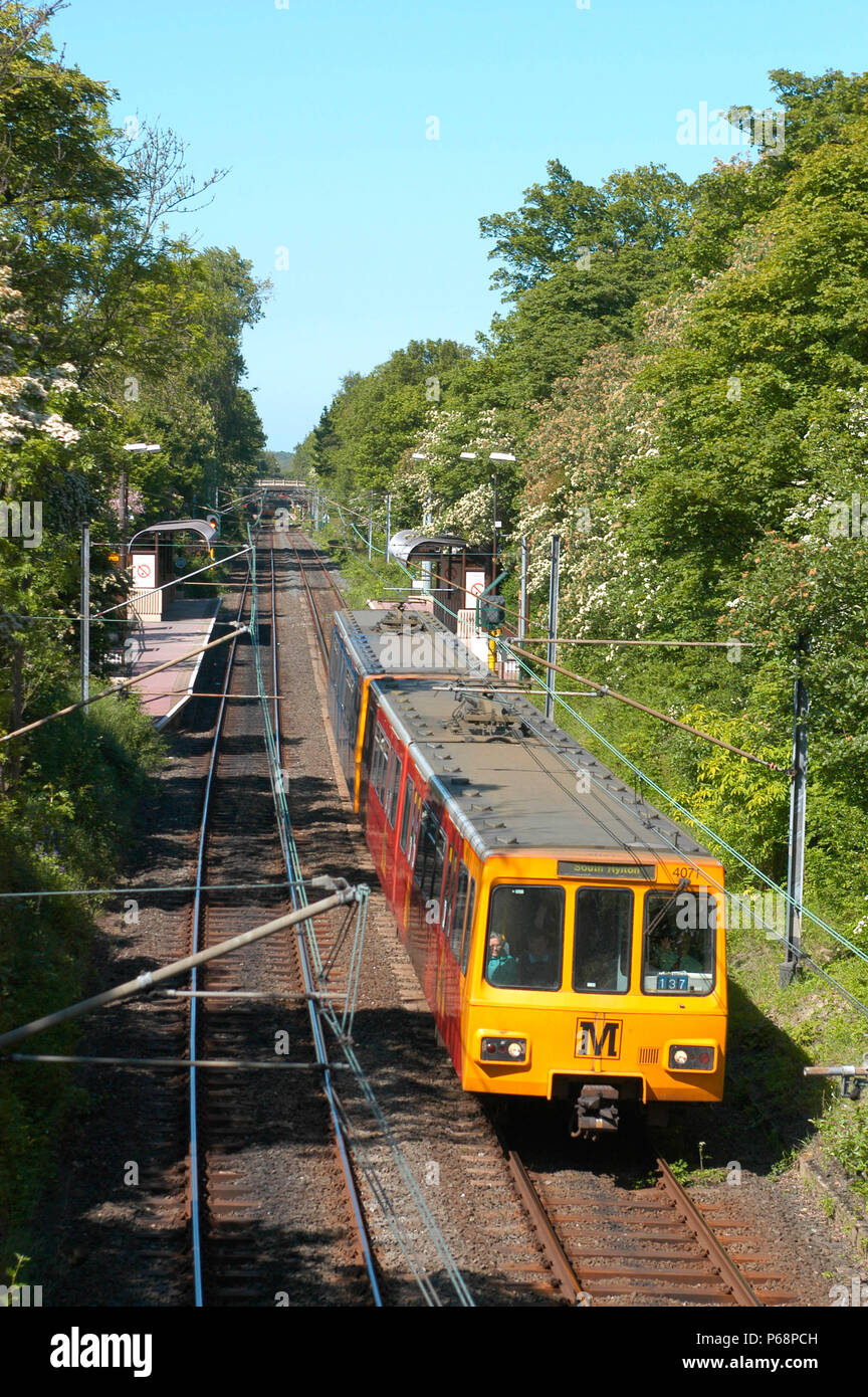 The Tyne & Wear Metro tramway system is centred on Newcastle and uses ...