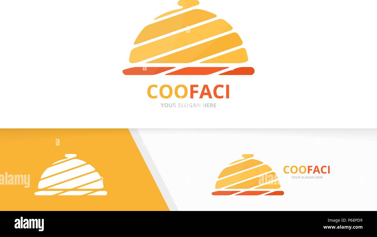 Vector dish logo combination. Plate symbol or icon. Unique kitchen ...