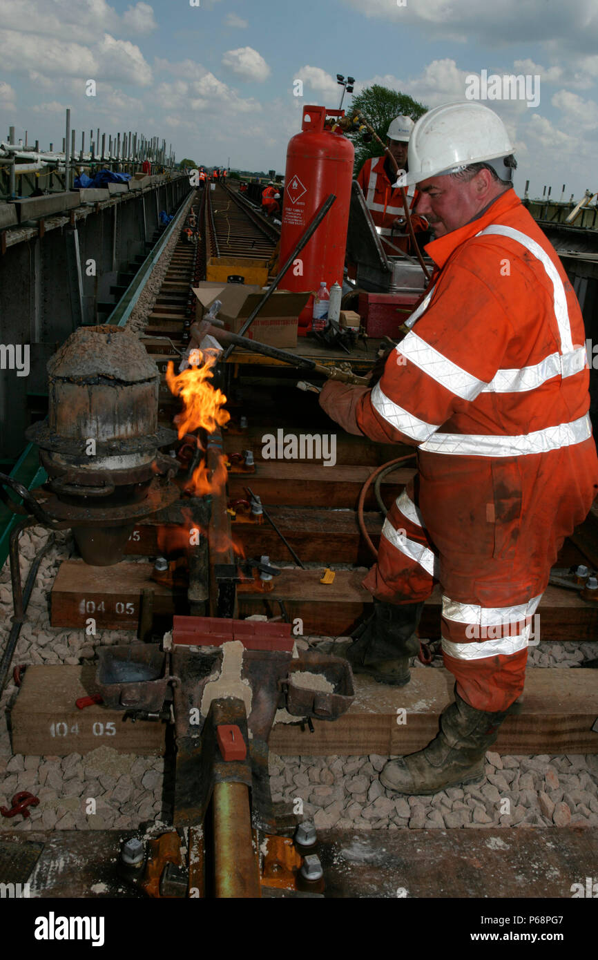 Thermit welding railway track hi-res stock photography and images - Alamy