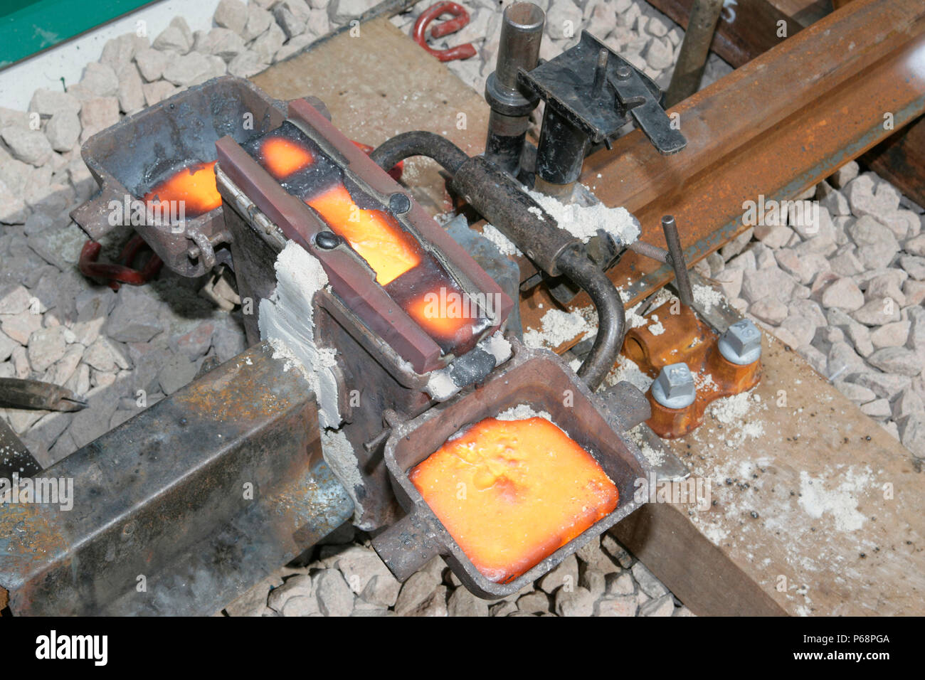 Welding railway track hi-res stock photography and images - Alamy