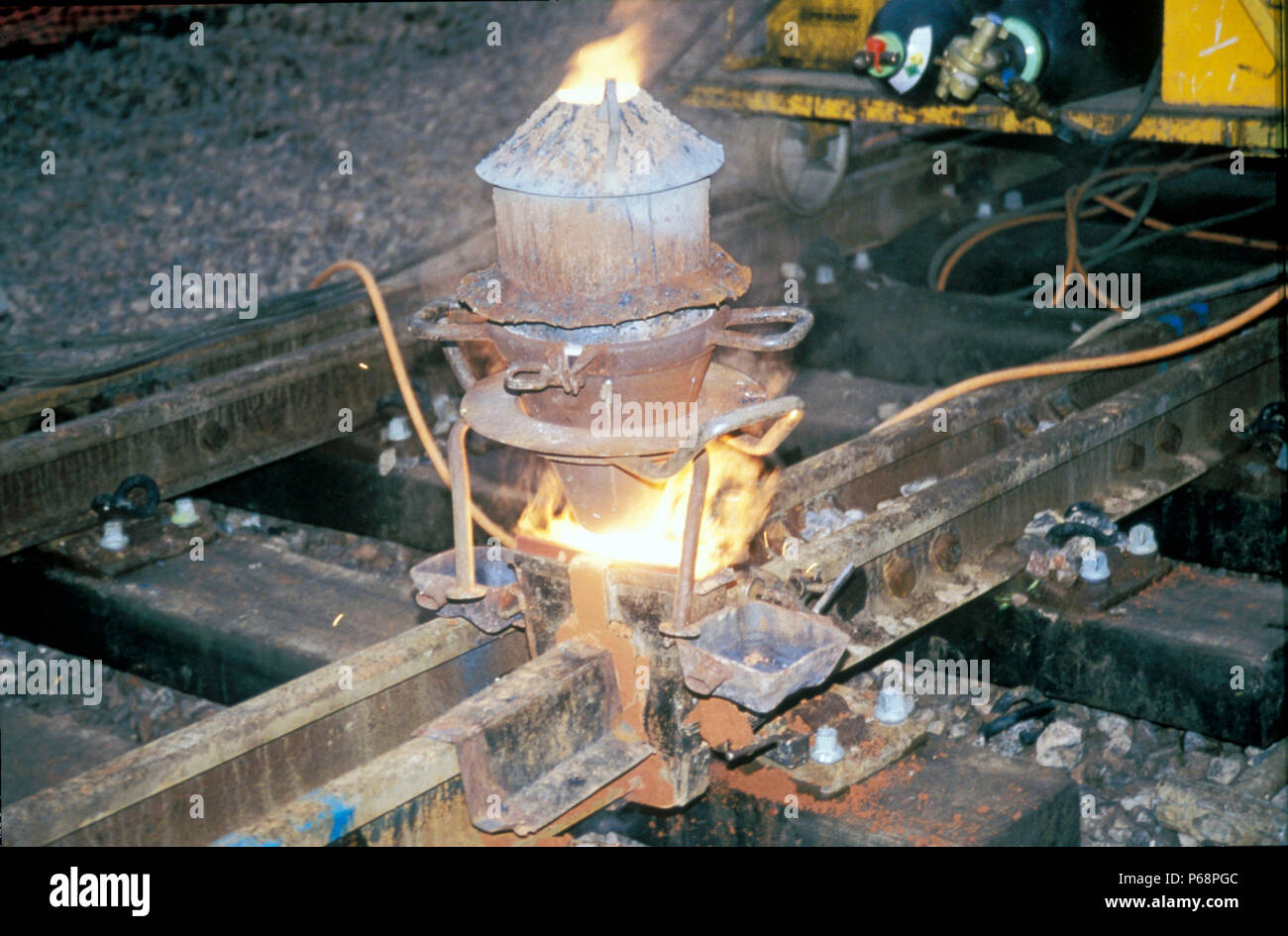 Welding railway track hi-res stock photography and images - Alamy