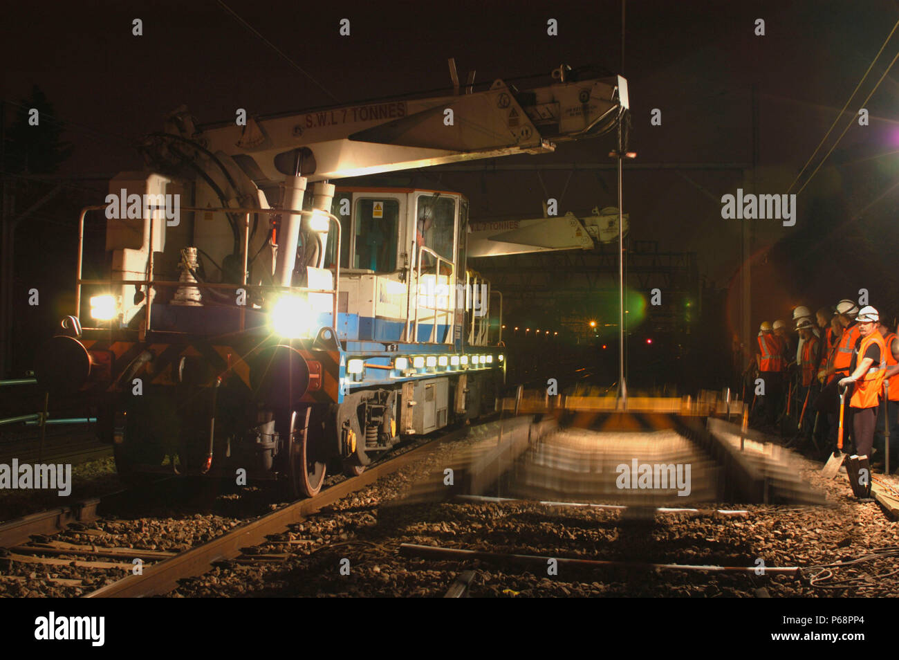 Tracklifting gets under way. July 2005 Stock Photo - Alamy