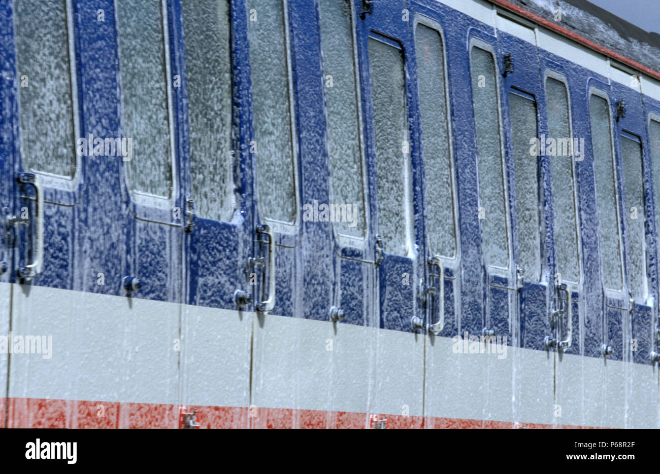 Washing train exterior. C1993 Stock Photo - Alamy