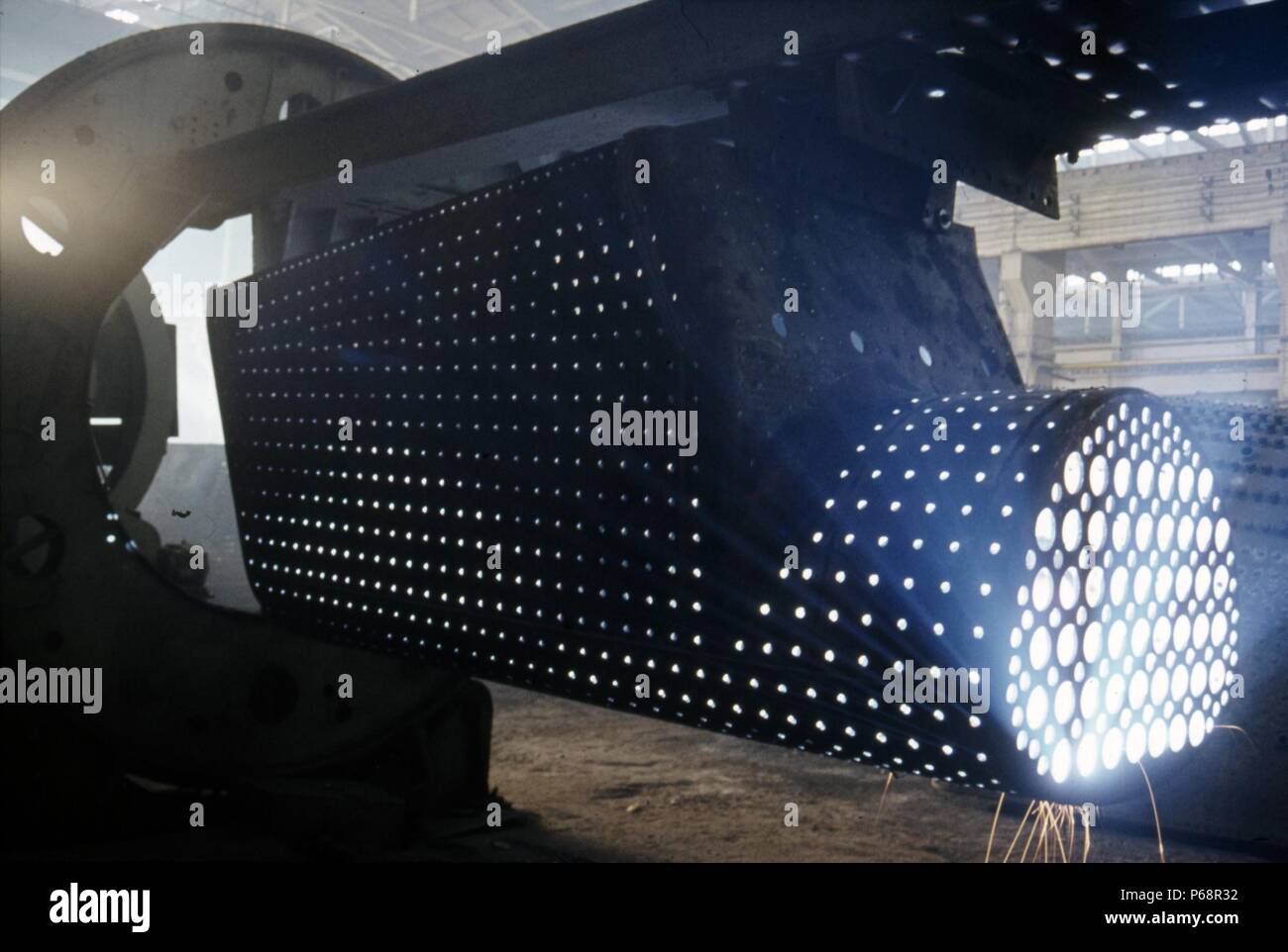 Welding an inner firebox at Datong Locomotive Works China Stock Photo ...