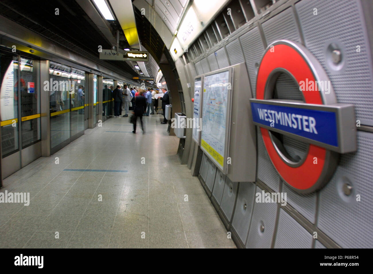 Westminster Station on the London Underground. 2003 Stock Photo - Alamy