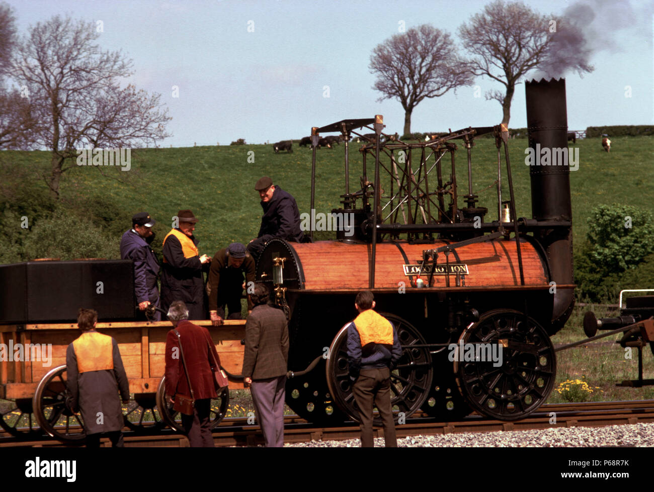 Working replica of Locomotion at Shilton. May 1975 Stock Photo - Alamy