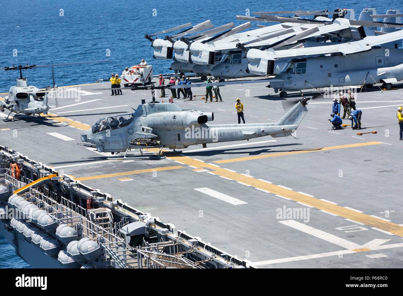An AH-1W Super Corbra with Marine Medium Tiltrotor Squadron 264 ...