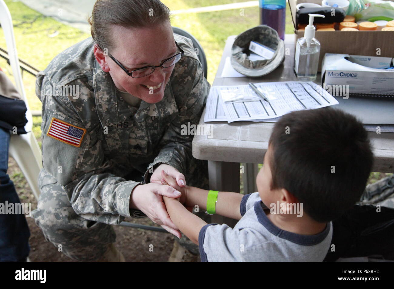 U.S. Army Sgt. Carla Bowers, with the 396th Combat Support Hospital ...