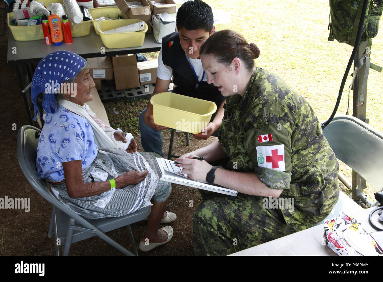 Canadian Navy Lt. Andrea Feist, assigned to the Canadian Forces Health ...