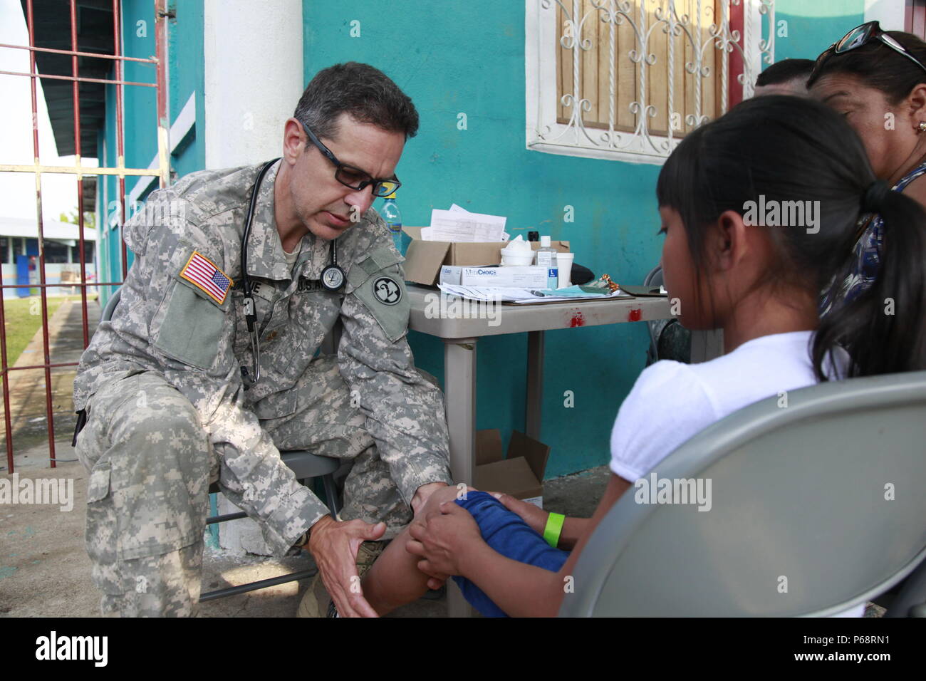 U.S. Army Maj. William Goodhue, with the 396th Combat Support Hospital ...
