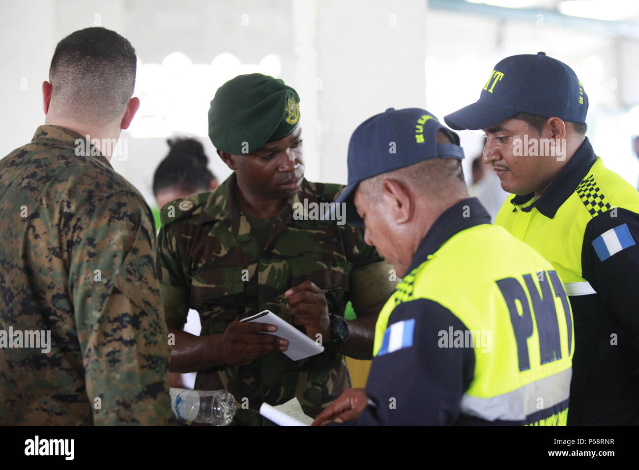 Trinidad and Tobago Army Maj. Sheldon Dougan speaks to the Chief of ...