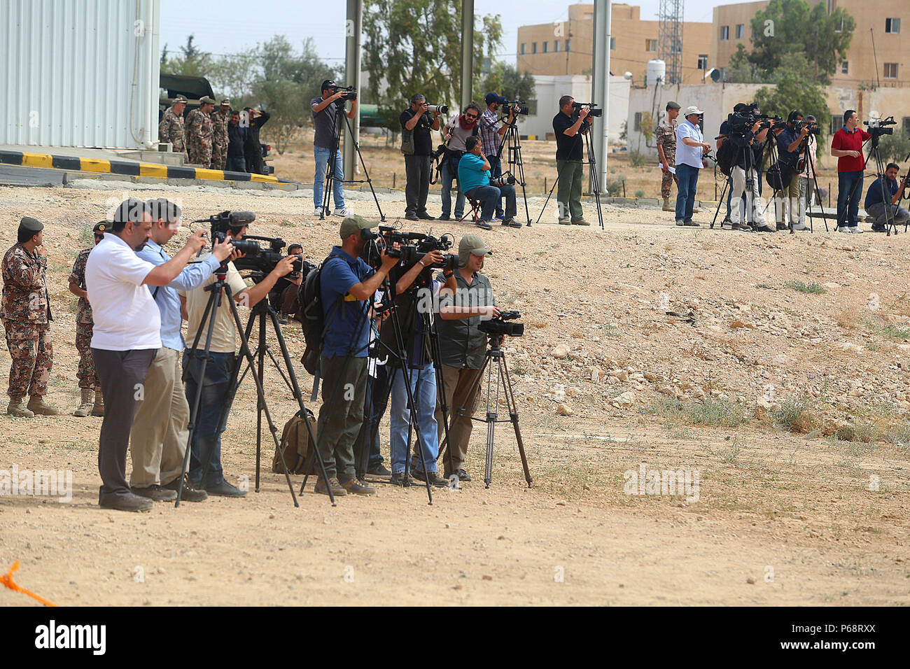 Members of the Jordanian media pool cover a Chemical Biological ...