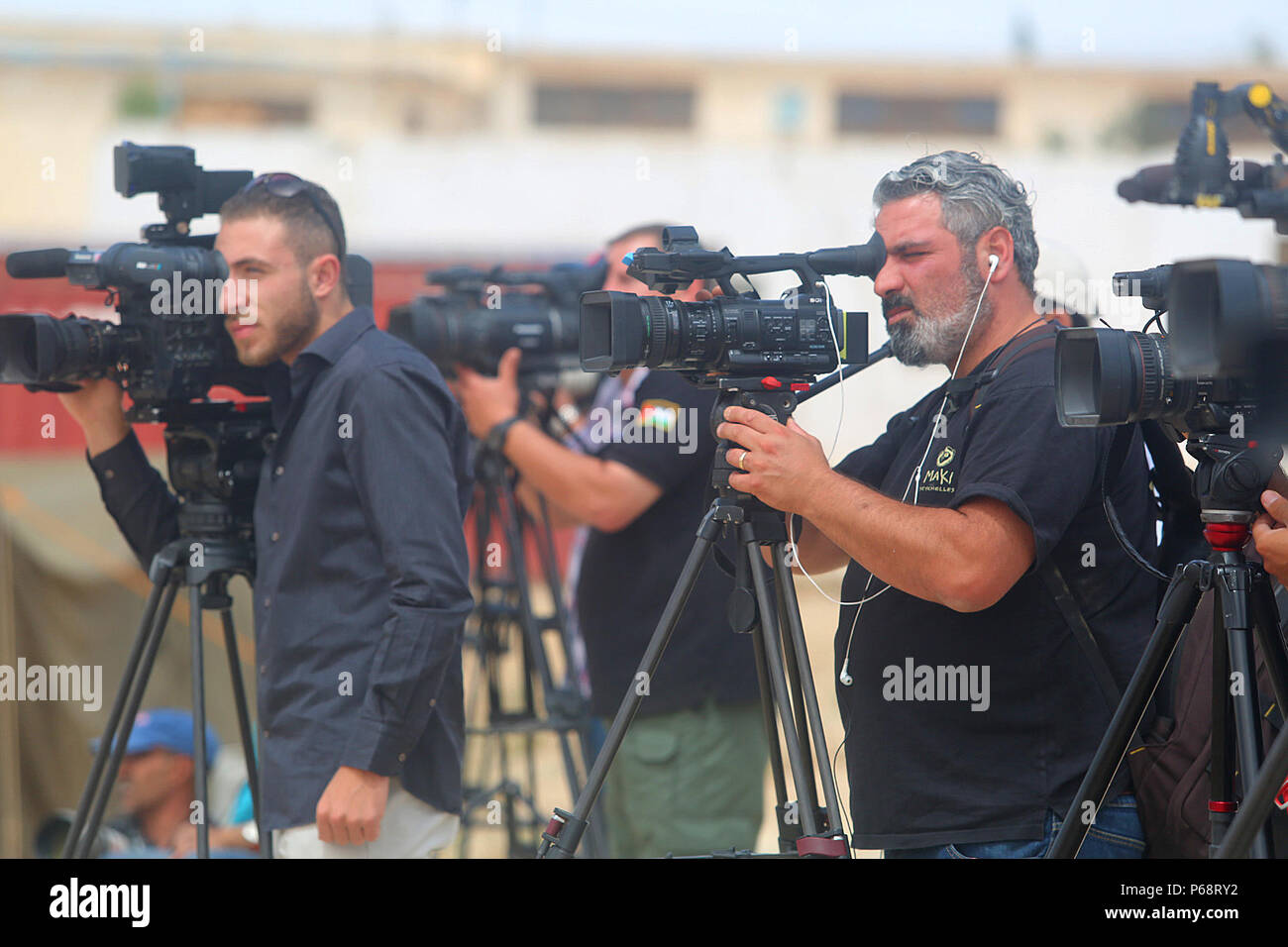 Members of the Jordanian media pool cover a Chemical Biological ...