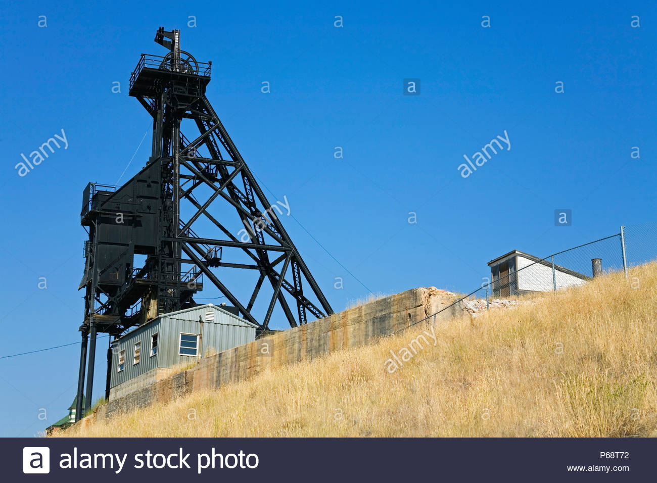 Mine Headframe Butte Montana Usa Stock Photos & Mine Headframe Butte ...