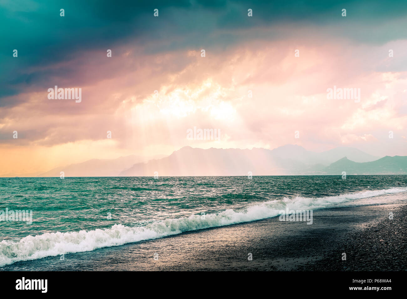 Salerno beach italy hi-res stock photography and images - Alamy