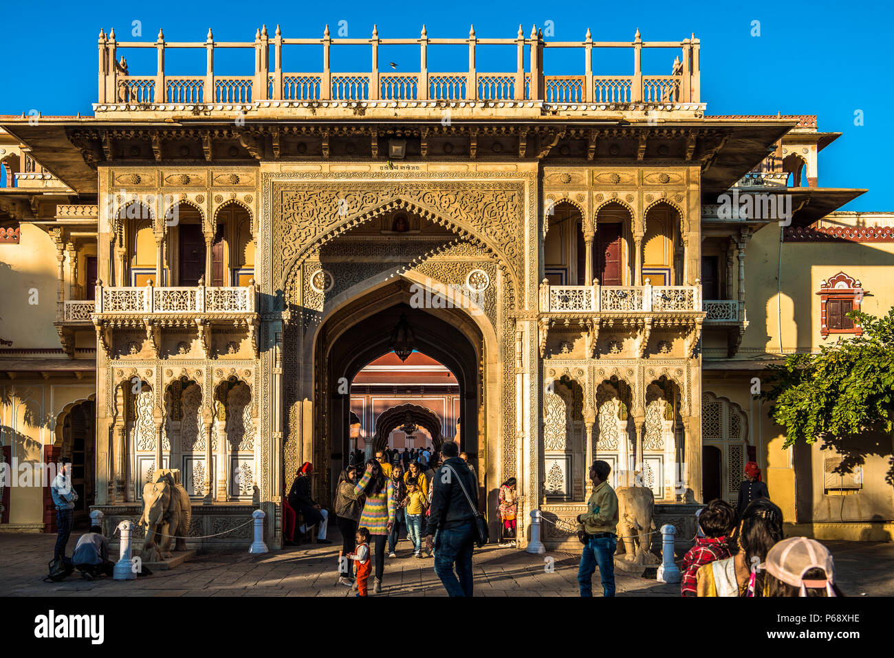 INDIA RAJASTHAN Jaipur. City Palace, Rajendra Pol Gate Stock Photo - Alamy