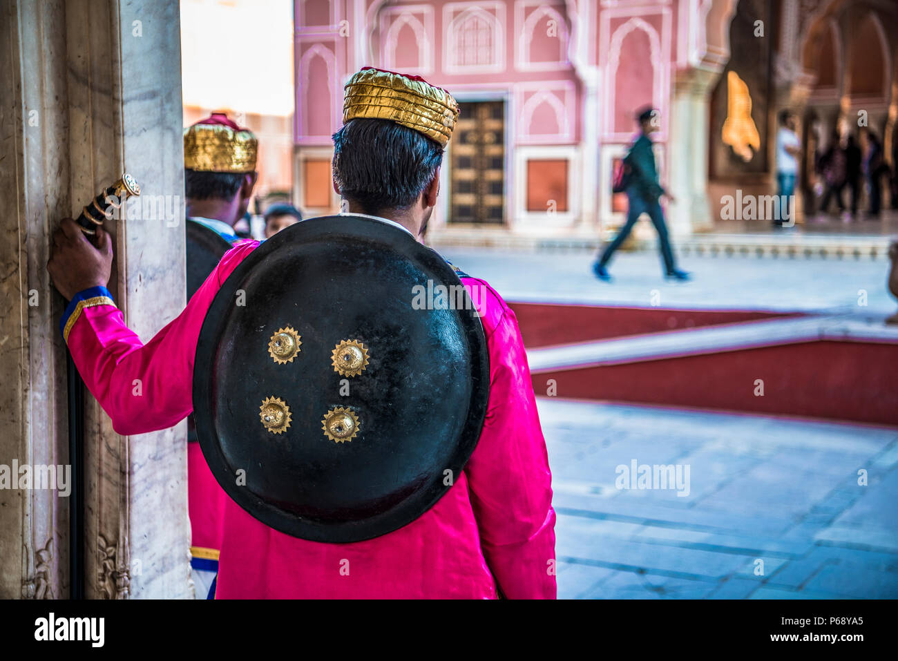 INDIA RAJASTHAN Jaipur, City Palace, Royal guard Stock Photo - Alamy
