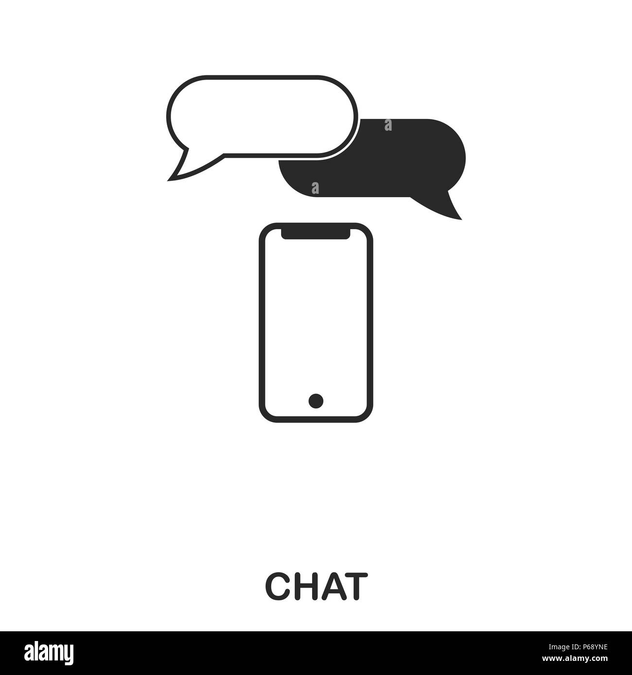 Chat icon. Line style icon design. UI. Illustration of chat icon ...
