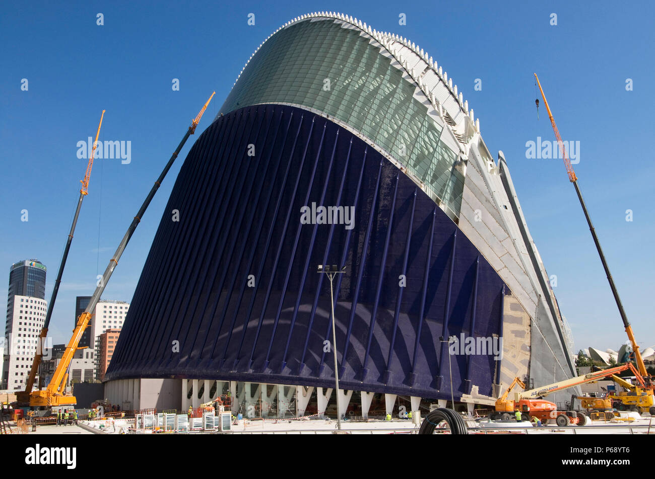 14 October 2009 - Valencia, Spain - The building site of the Agora. The ...