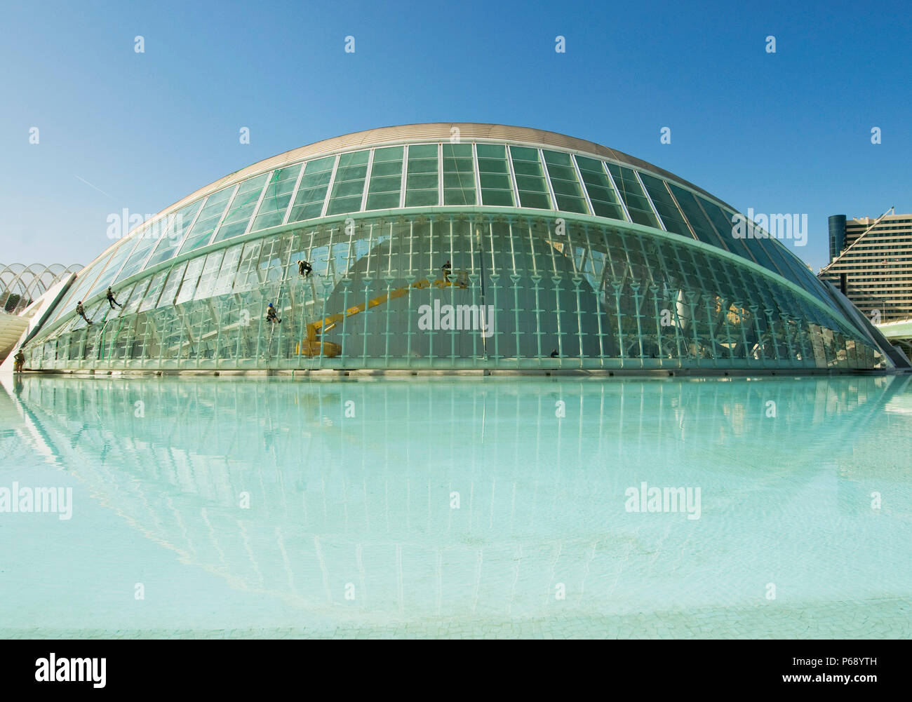 14 October 2009 - Valencia, Spain - The Hemisferic (Round glass ...